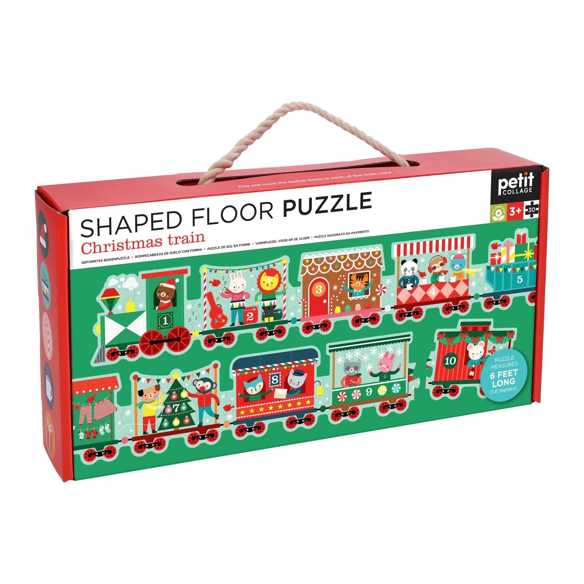 Christmas Train Shaped Floor Puzzle | Hopscotch Children's Store