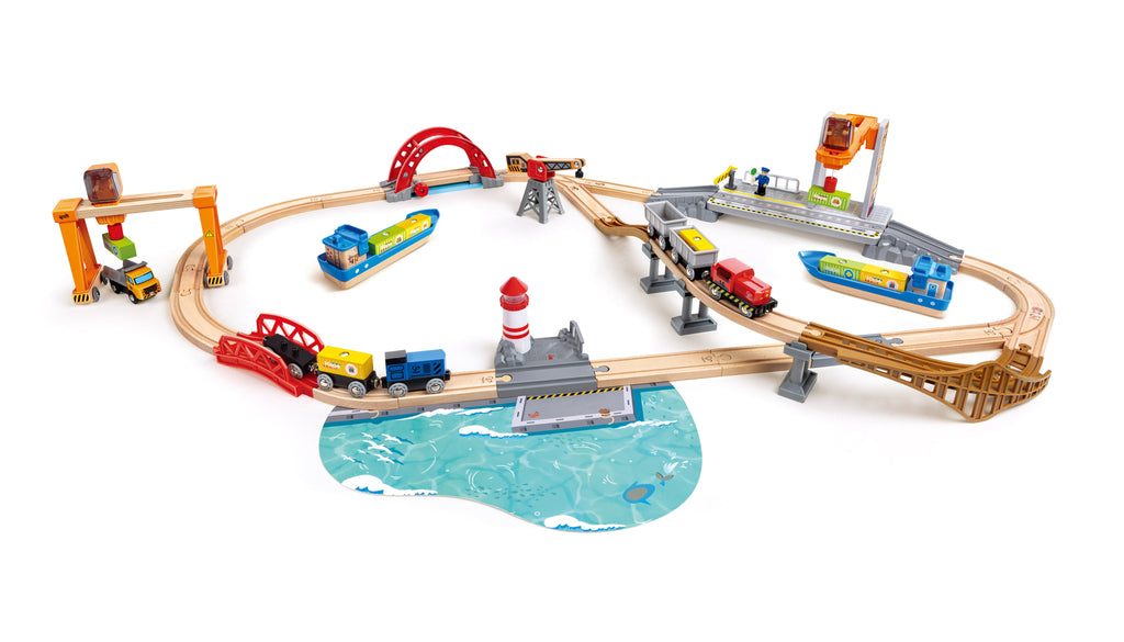 Hape Lift & Load Harbor Set | Hopscotch Children's Store