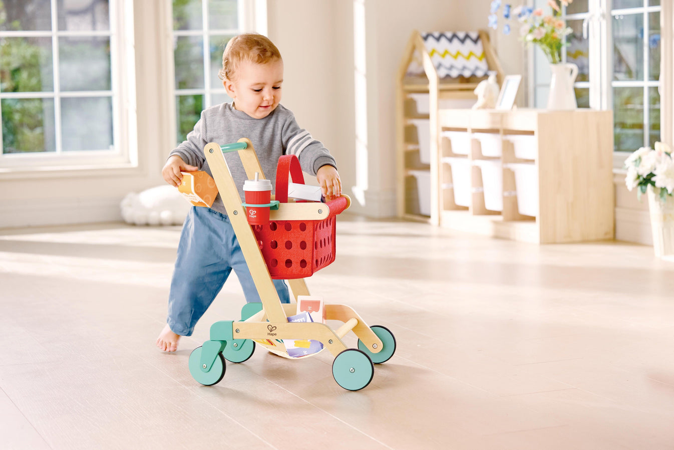 Hape Little Shopper's Cart & Basket | Hopscotch Children's Store